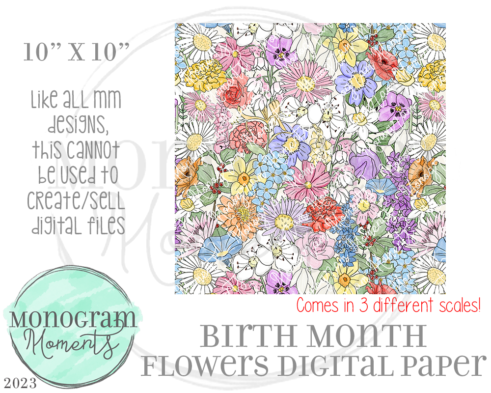 Birth Month Flowers DP – Monogram Moments