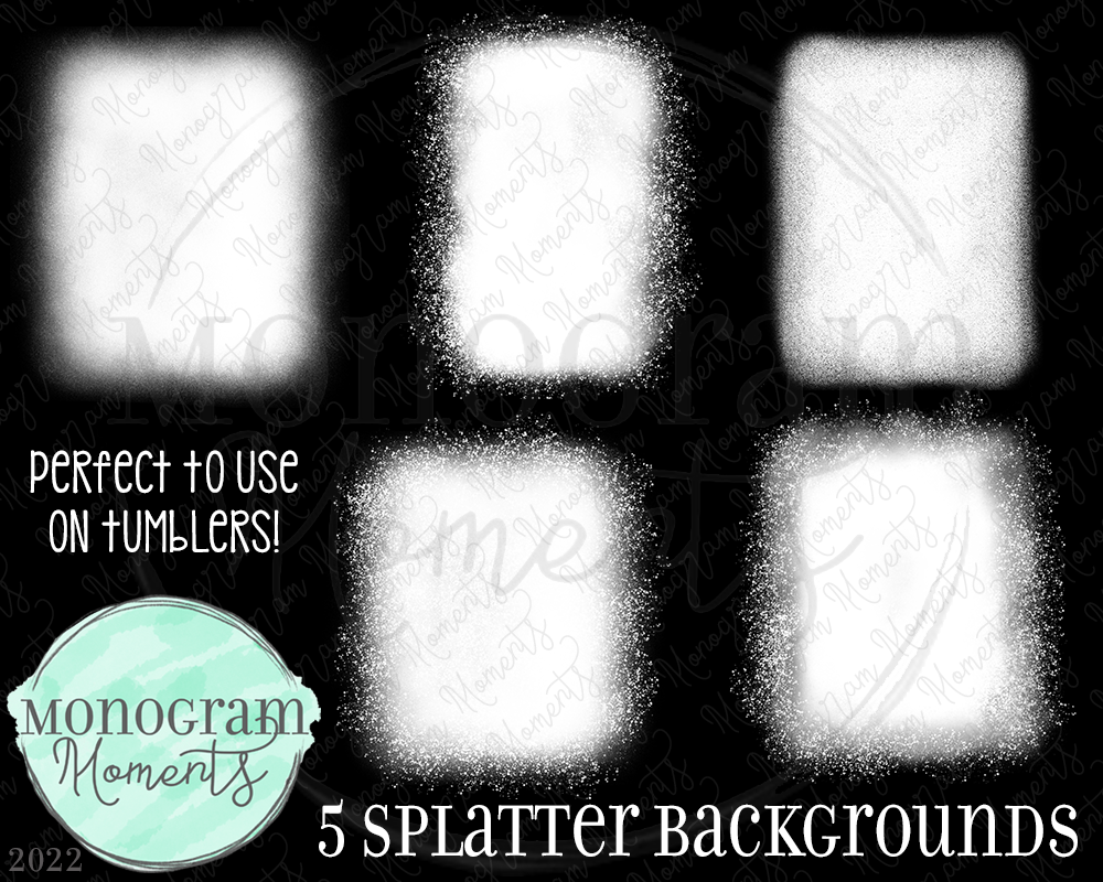 5 Splatter Backgrounds – Monogram Moments