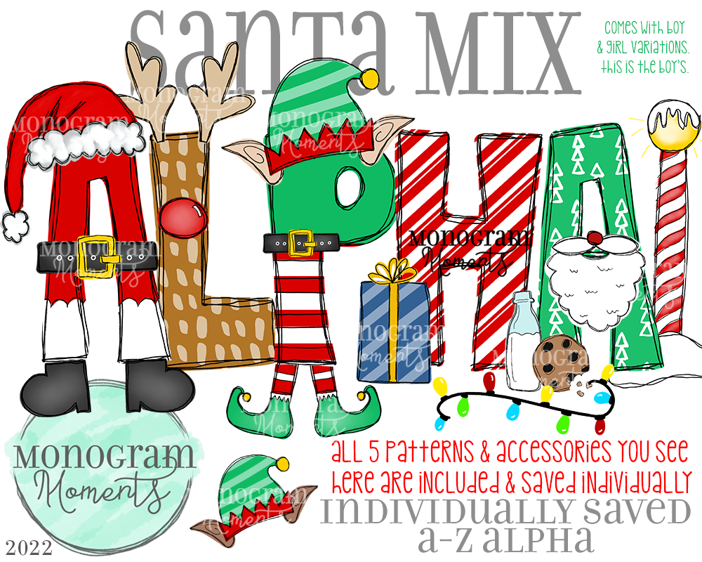 Santa Mix Alpha – Monogram Moments